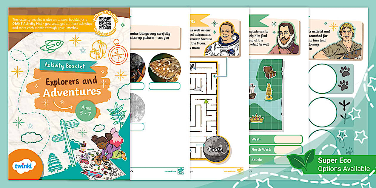 Explorers and Adventures Activity Booklet (Ages 5 - 7)