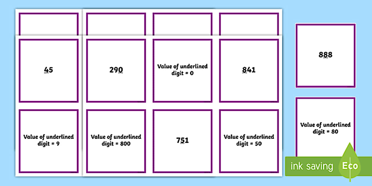 Place Value Matching Cards - Twinkl