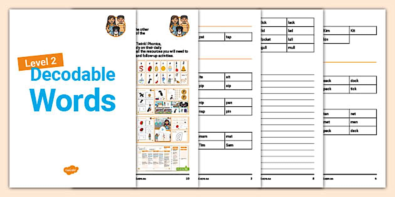 Level 2 Phonics Word Booklet (Teacher-Made) - Twinkl