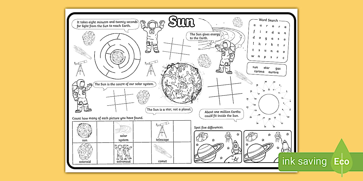 Sun Activity Mat (teacher made) - Twinkl