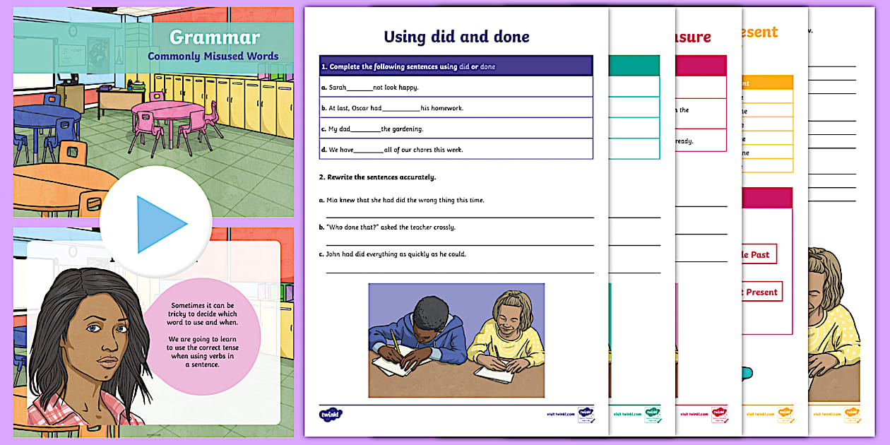 Commonly Misused Words Worksheet Pack | CfE Resources