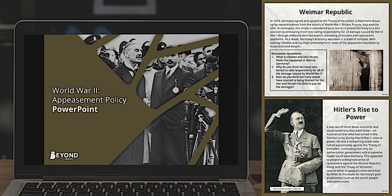 World War II: Appeasement Policy PowerPoint - Twinkl