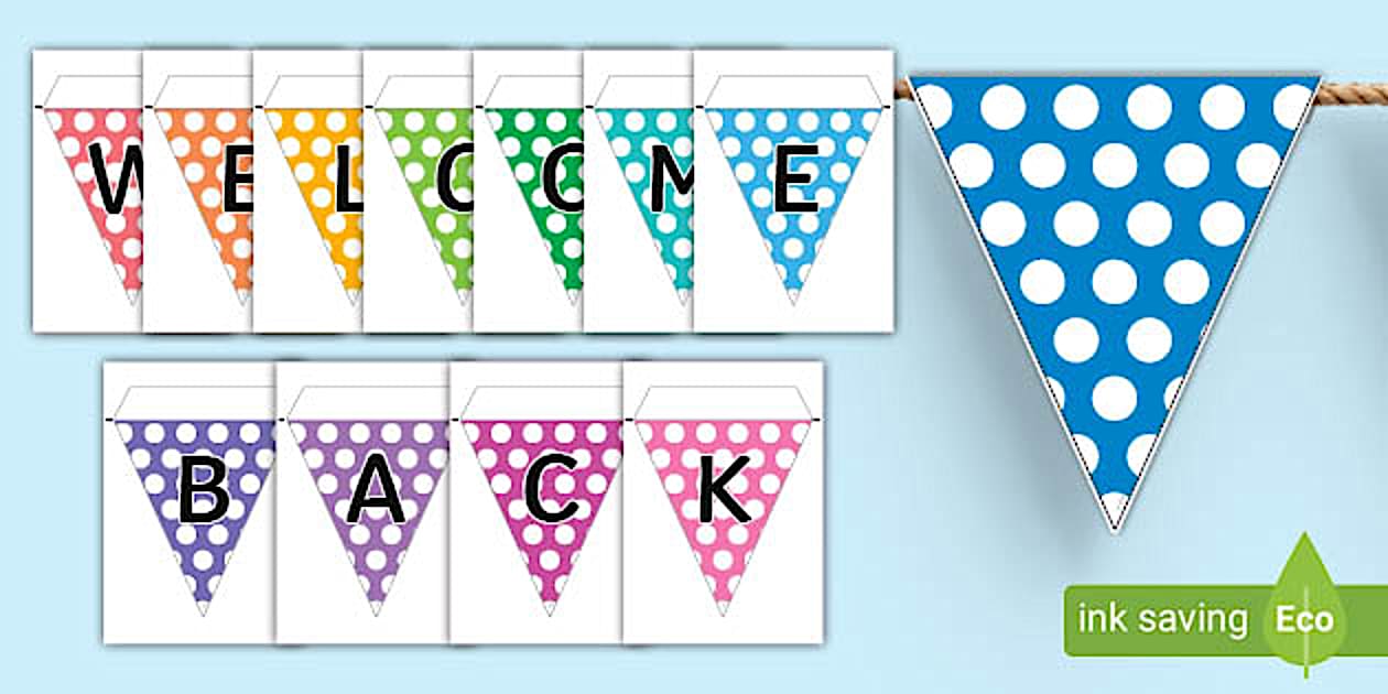 Editable Welcome Back Bunting (l'enseignant a fait) - Twinkl
