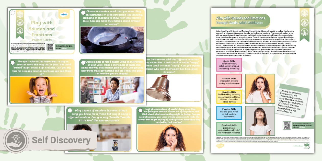 Play with Sounds and Emotions Prompt Cards (teacher made)