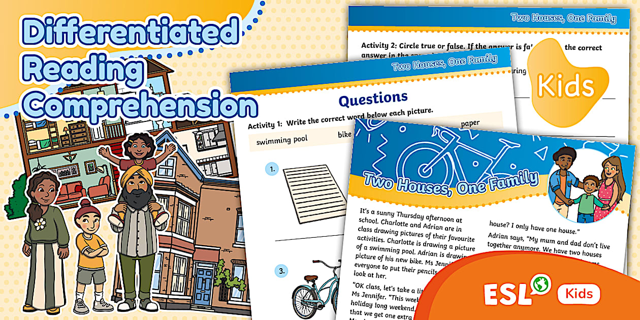 ESL Differentiated Reading Comprehension {Kids}