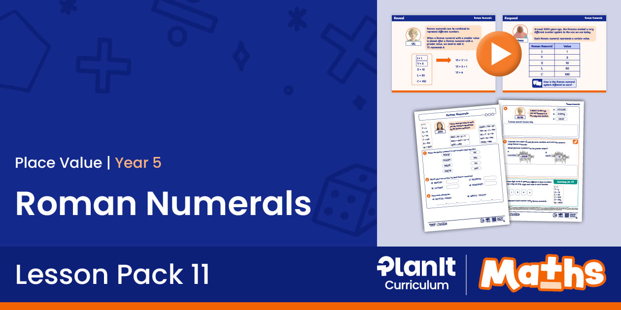 👉 Year 5 Roman Numerals Teaching Pack