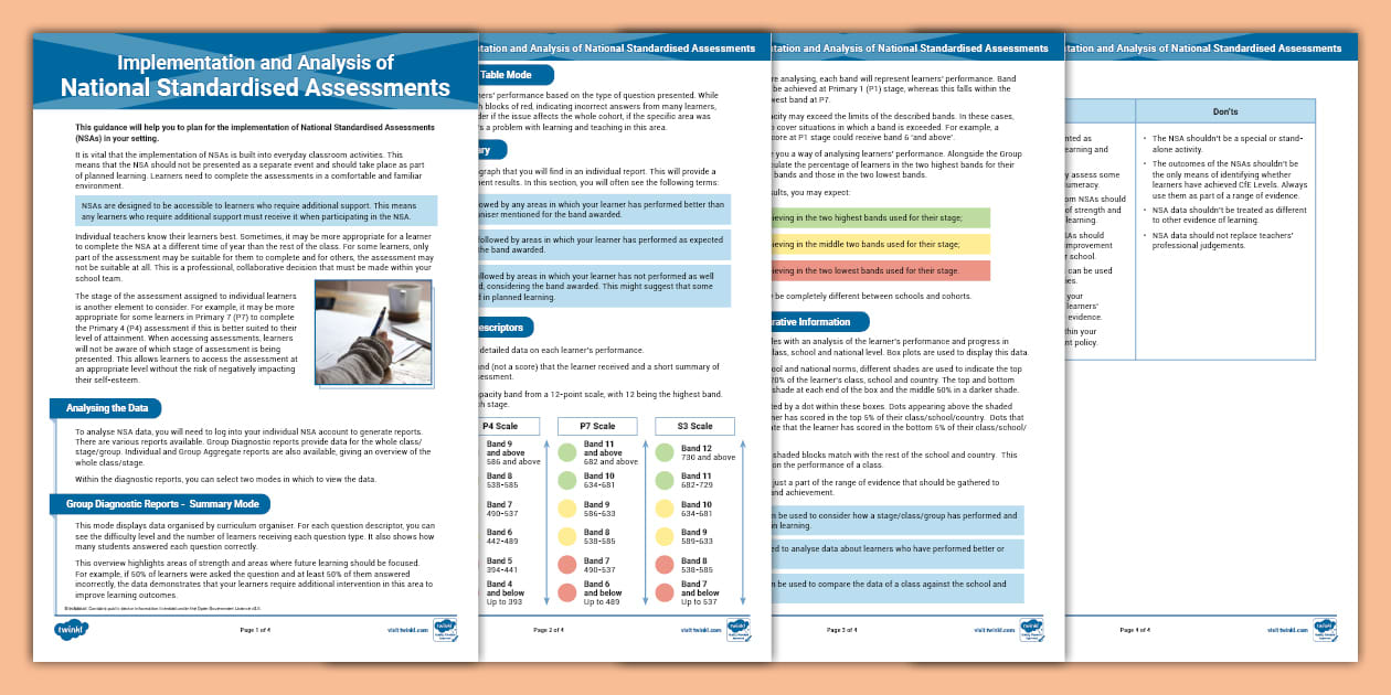 Implementation Analysis of National Standardised Assessments