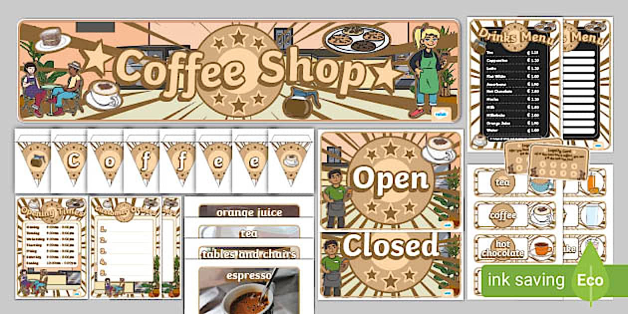 Coffee Shop Role-Play Pack - Early Years Ireland