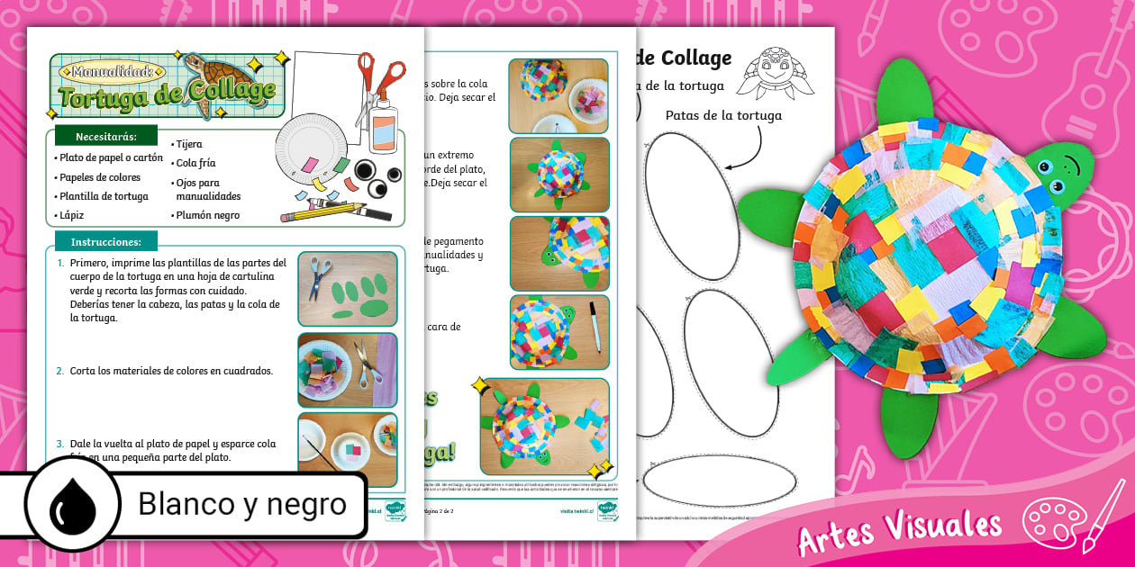 Manualidad | Tortuga | Collage | (teacher made) - Twinkl