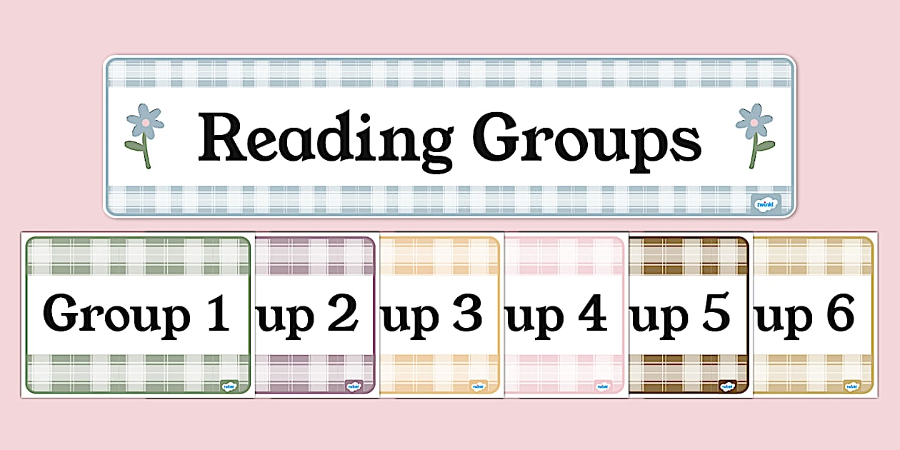Checkered Charm-Themed Reading Groups Banner (teacher made)