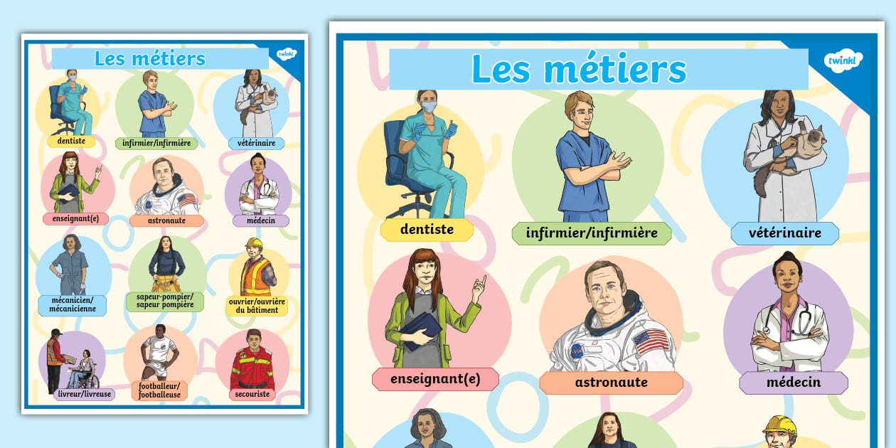 Affiche : Les métiers - Twinkl Gestion de la Classe