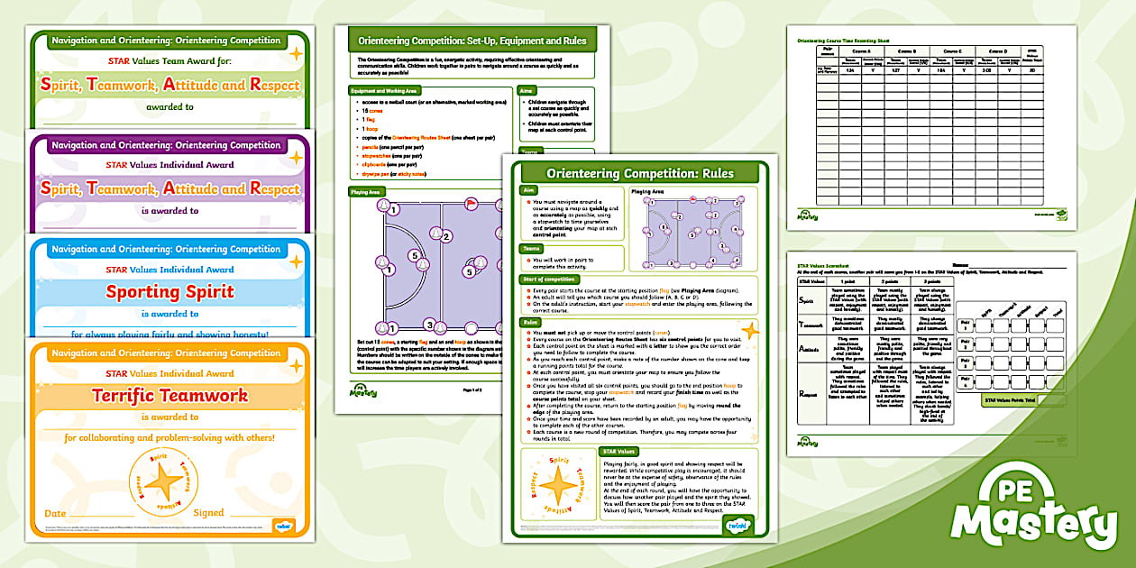PE Mastery:LKS2 Navigation and Orienteering Competition Pack