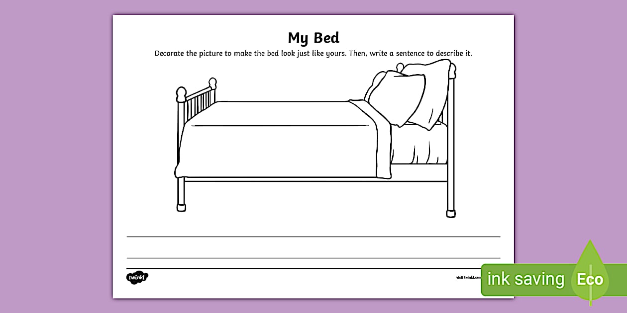 My Bed Template | Twinkl