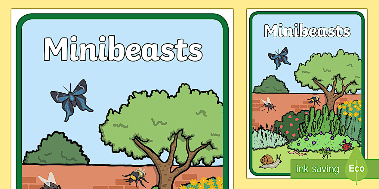 Editable Minibeasts Book Cover (professor feito) - Twinkl