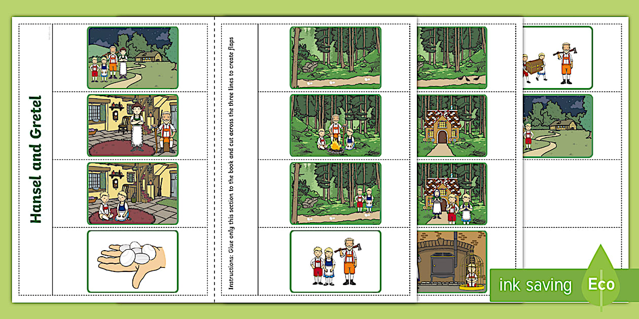 Hansel and Gretel Story Writing Flap Book (teacher made)