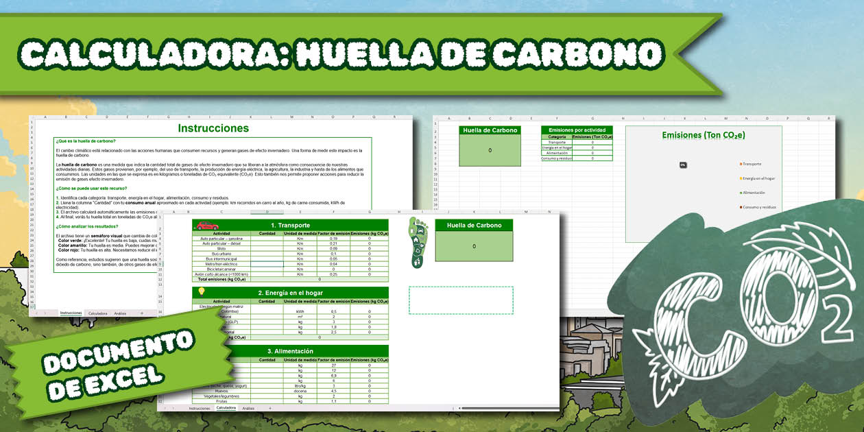 Calculadora de Huella de Carbono Interactiva. Medio ambiente