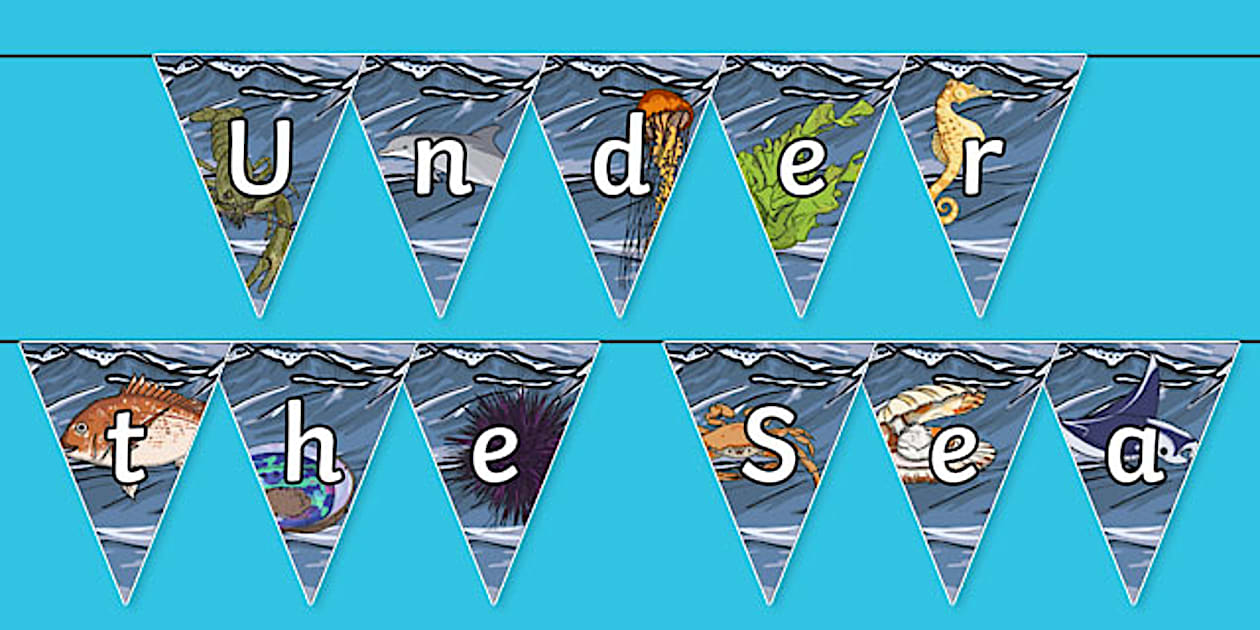 Under the Sea Display Bunting (Teacher-Made) - Twinkl