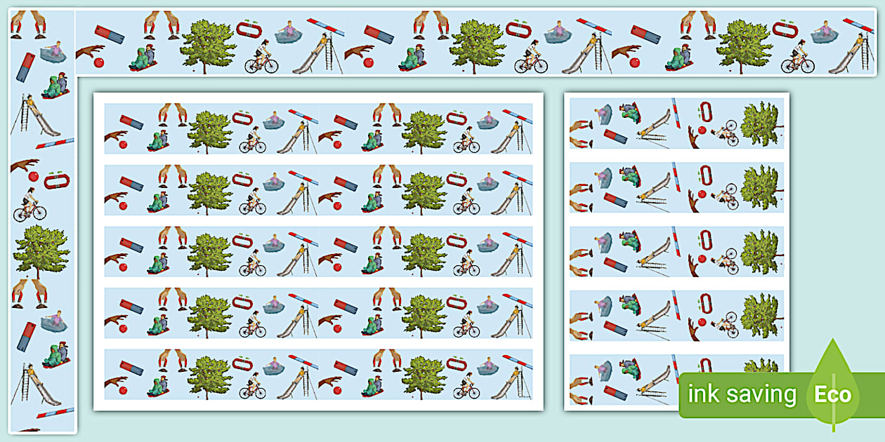 Forces and Magnets Display Borders (teacher made) - Twinkl