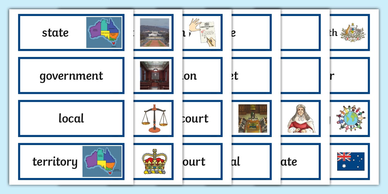 Australia's System of Law & Government Word Wall