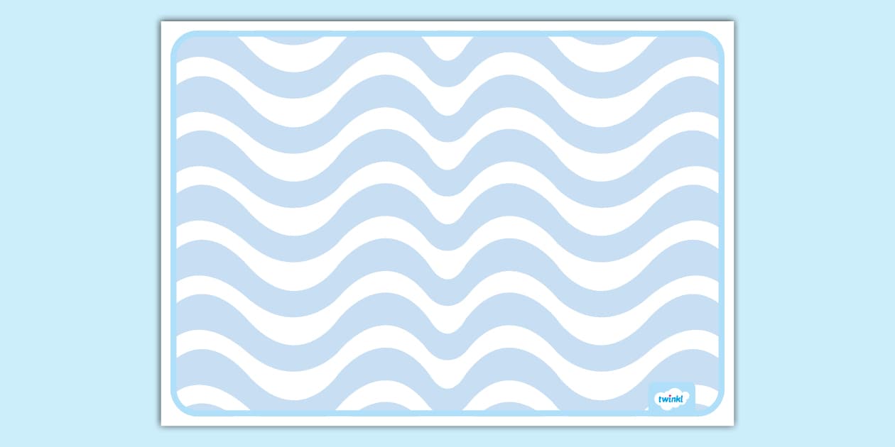 Blue and White Waves Themed Editable Poster (teacher made)