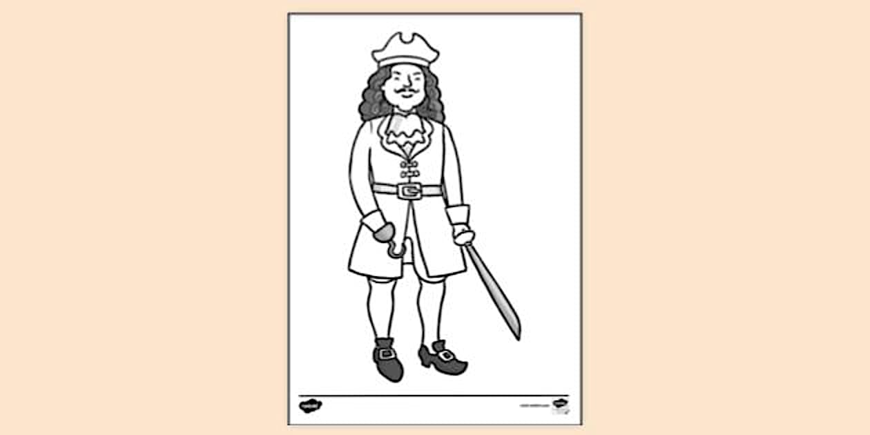 Captain Hook Colouring Page | Colouring Sheets | Twinkl