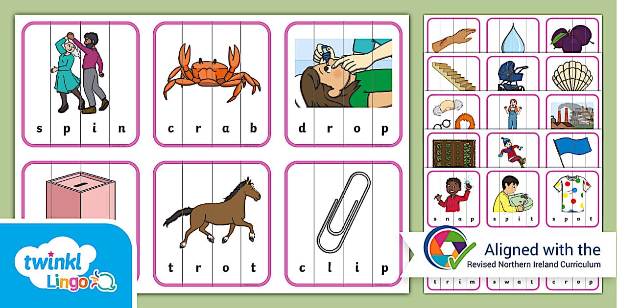 NI Linguistic Phonics CCVC Word Puzzles | Stage 2 Phonics