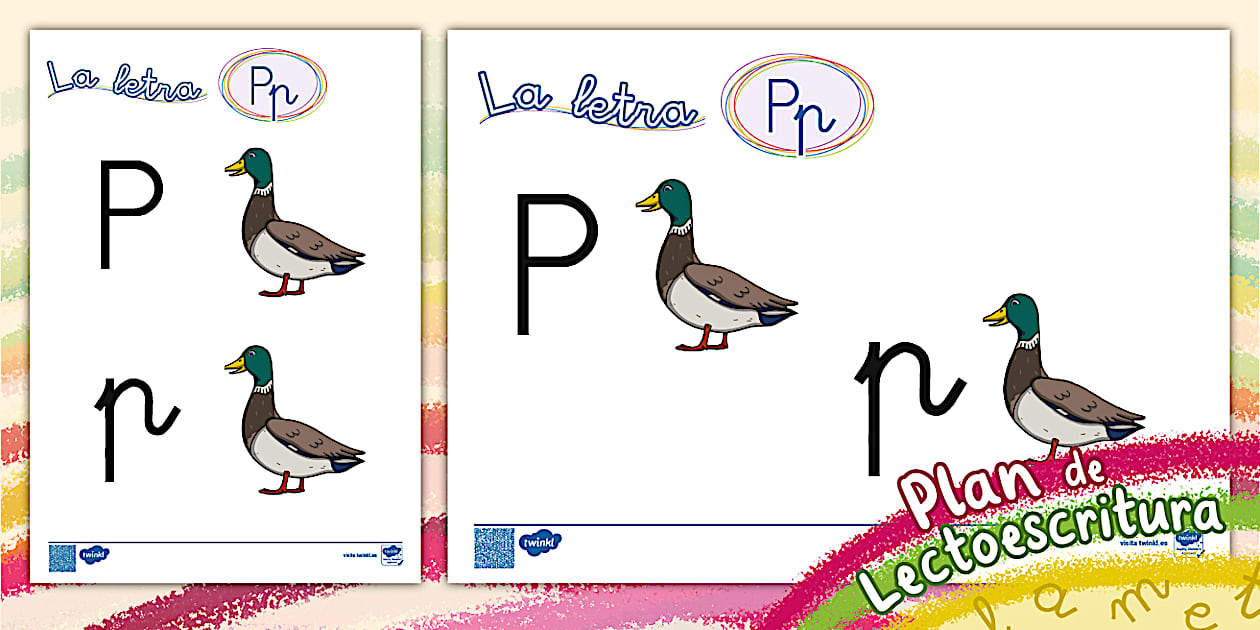 Plan de lectoescritura: La letra P - Póster (teacher made)