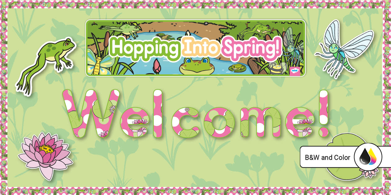 * NEW * Hopping Into Spring! Bulletin Board Pack