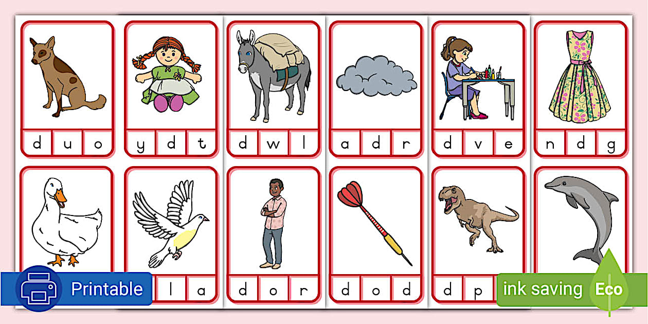Grade R Phonics: Letter d Peg Cards