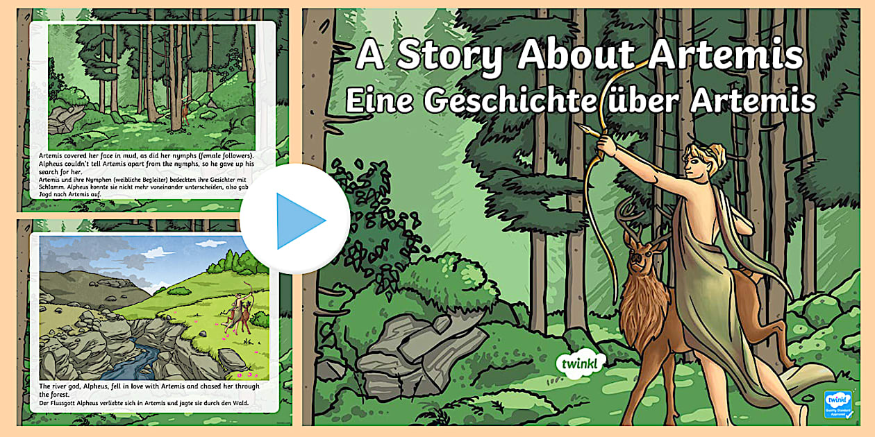 A Story about Artemis PowerPoint English/German - Twinkl