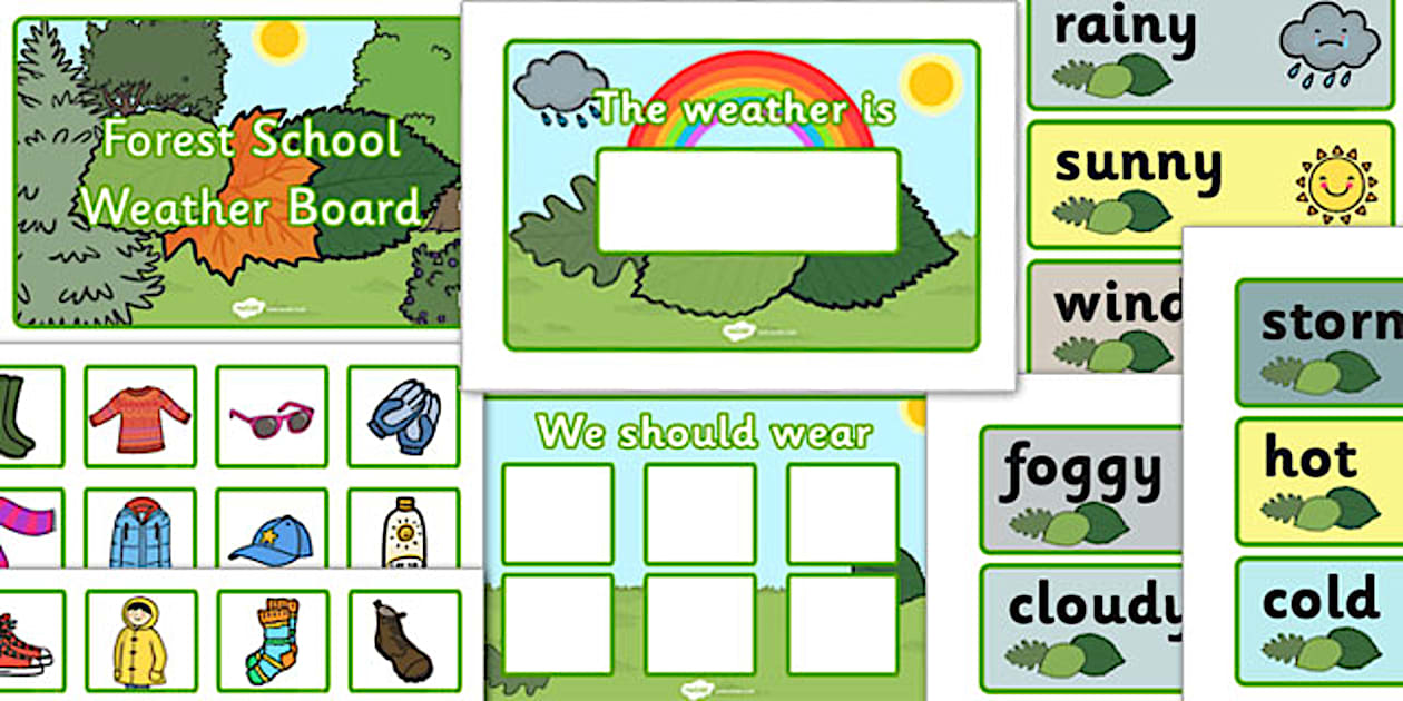 Forest School Weather Board (teacher made) - Twinkl