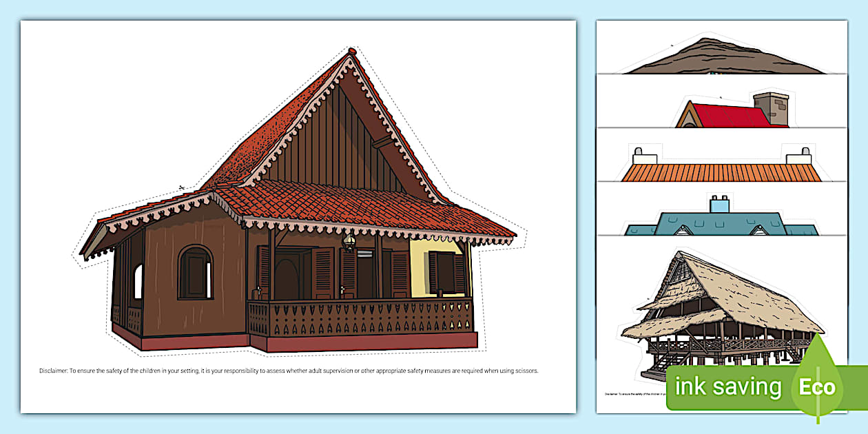 Houses Display Cut-Outs (teacher made) - Twinkl