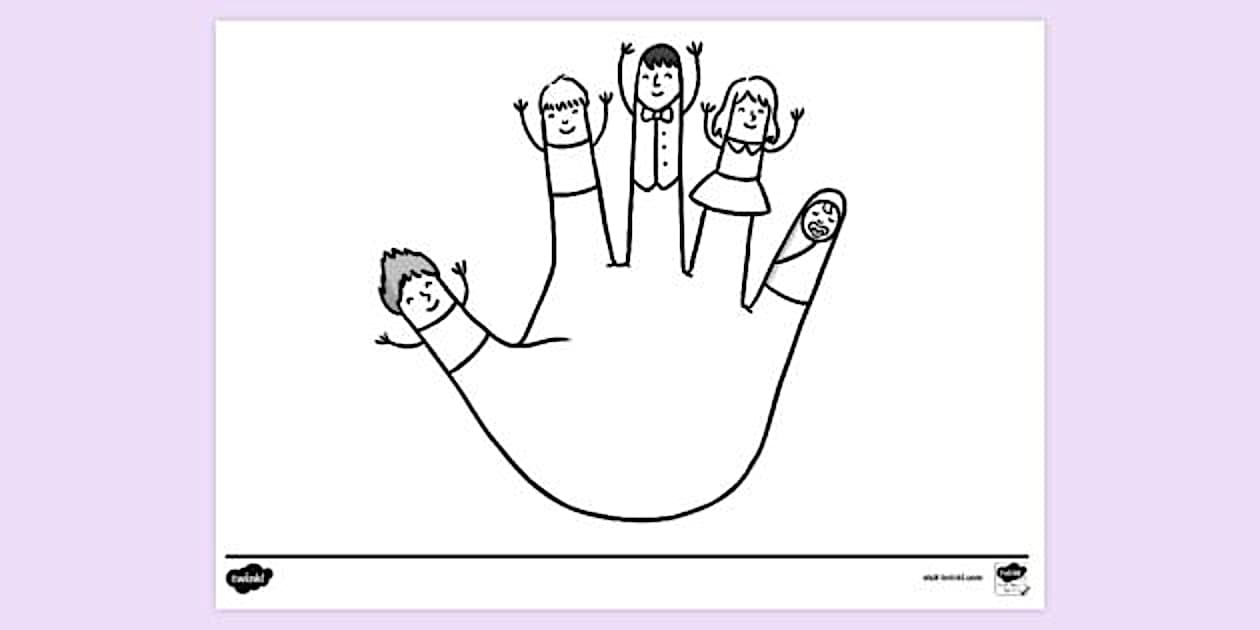 Fingers All Colouring | Colouring Sheets - Twinkl