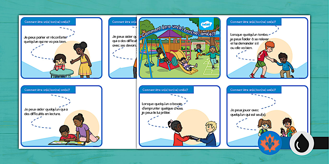 Cartes en français sur l'amitié (teacher made) - Twinkl