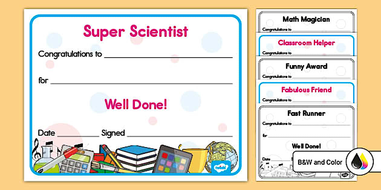 End of Year Certificates for Students | Gifts | Twinkl USA