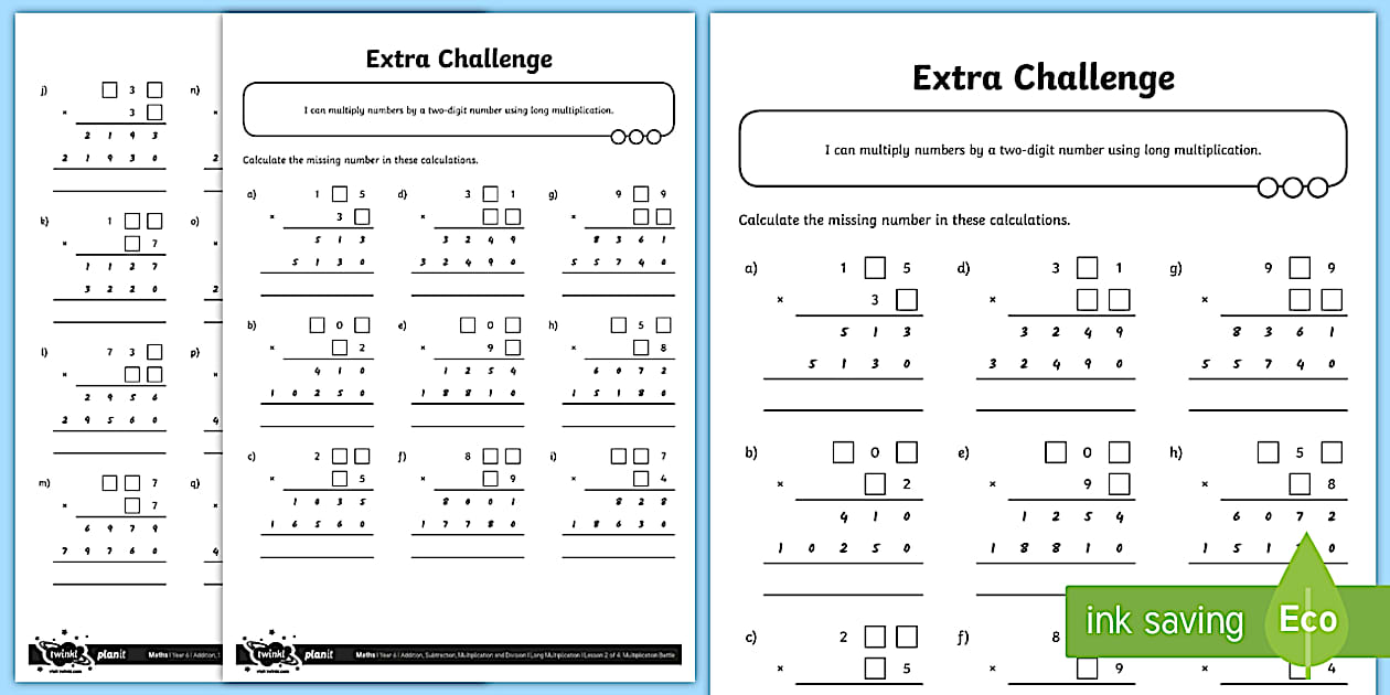 Comparing Numbers Divided by Two Digits Worksheet / Worksheet
