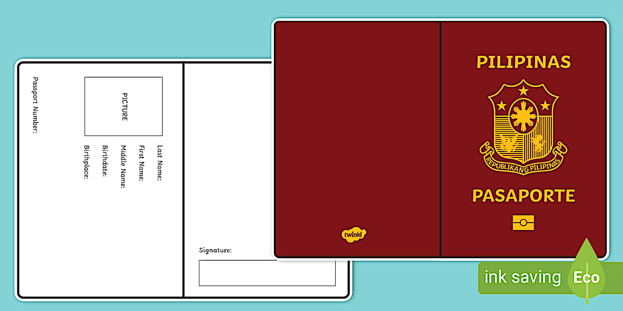 Philippine Passport Template | Philippines | Twinkl - Twinkl
