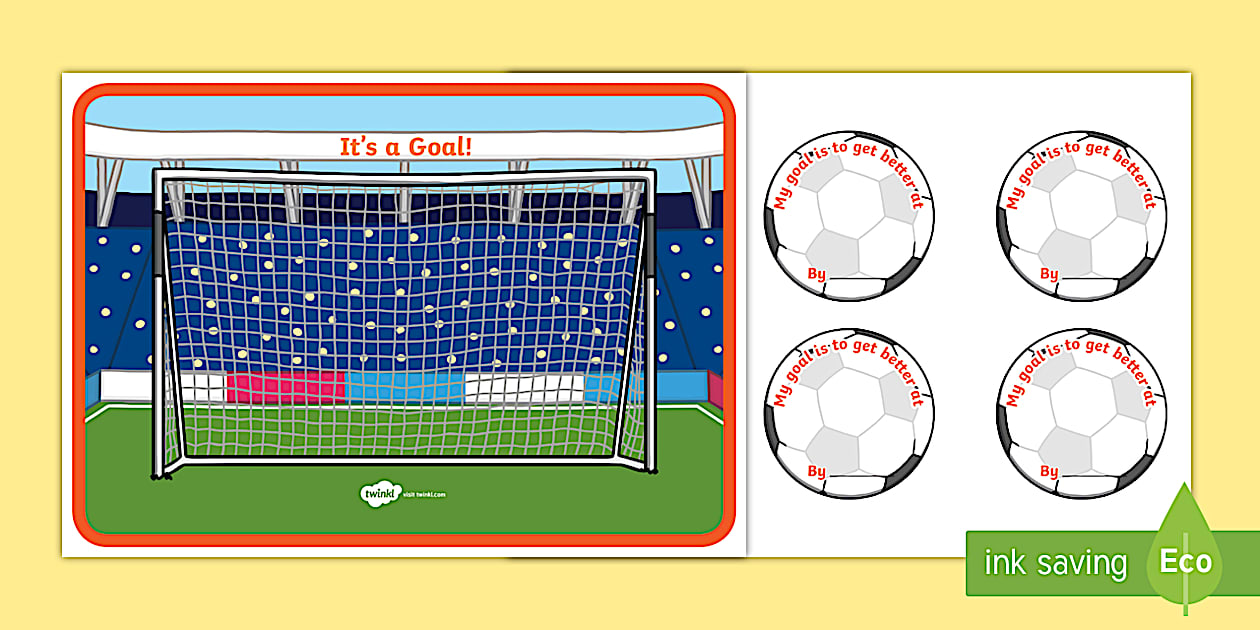 Editable Football Goal Targets Resource Pack - Twinkl