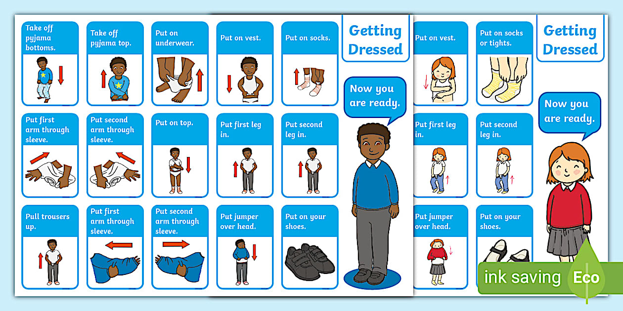 Getting Dressed Routine Mats (teacher made) - Twinkl Getting Dressed Routine Mats (teacher made) - Twinkl