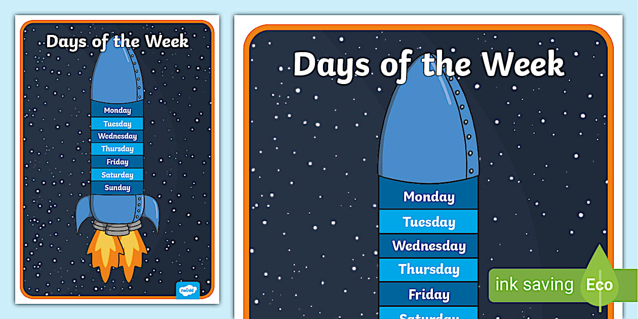 Days of the Week Display Poster (teacher made) - Twinkl