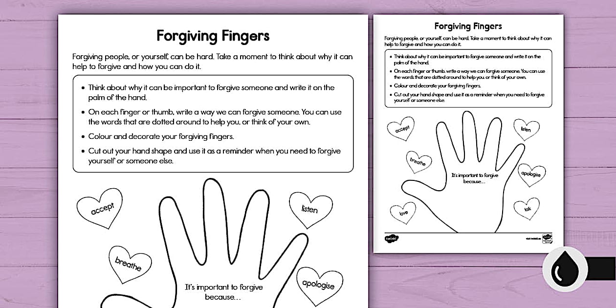 Forgiveness Activity (teacher made) - Twinkl