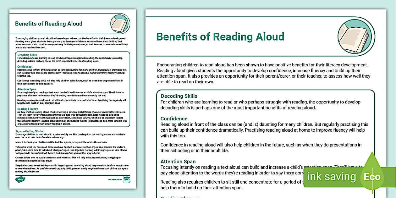 Benefits of Reading Aloud - Parent and Teacher Guidance