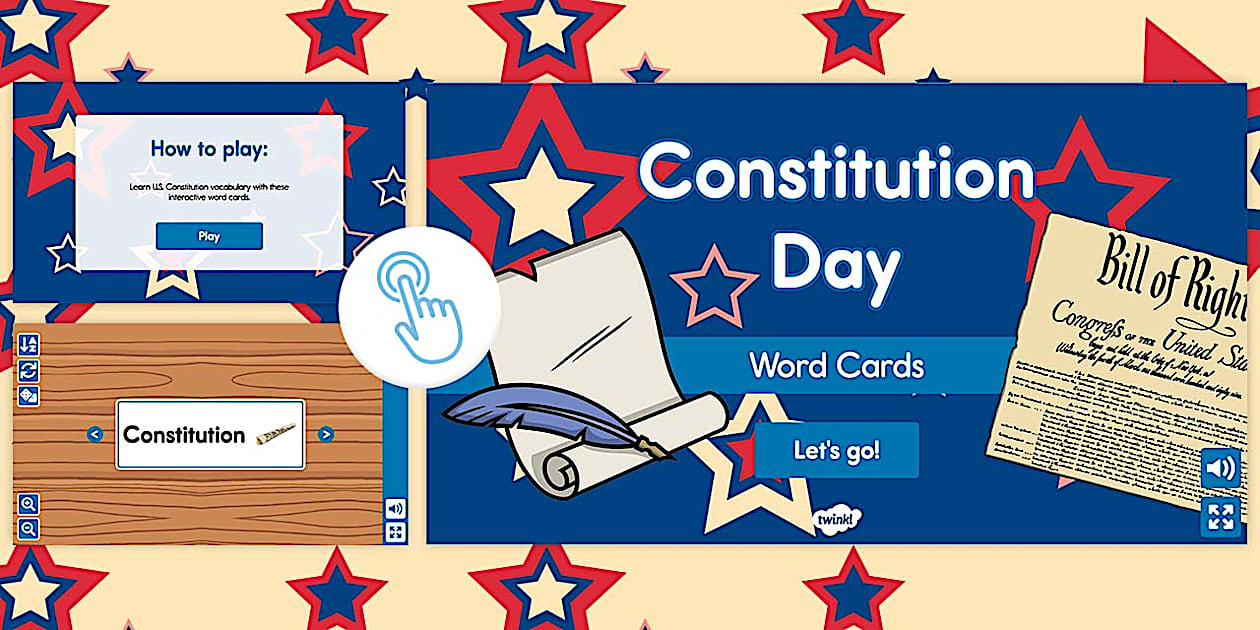 Constitution Day Interactive Word Cards (Teacher-Made)