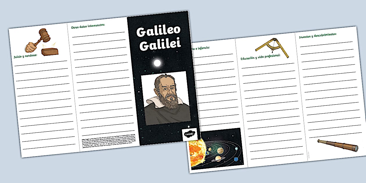 Folleto: Galileo Galilei (teacher made) - Twinkl