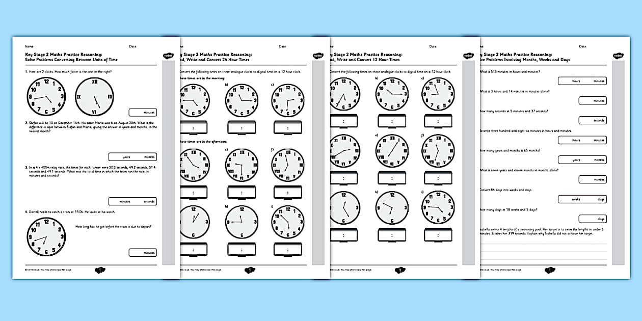 Time Questions Year 6 | Reasoning Test Practice - Twinkl