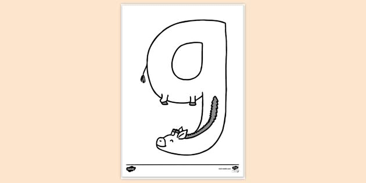 Letter 'g' Colouring Page | Colouring Sheets (teacher made)