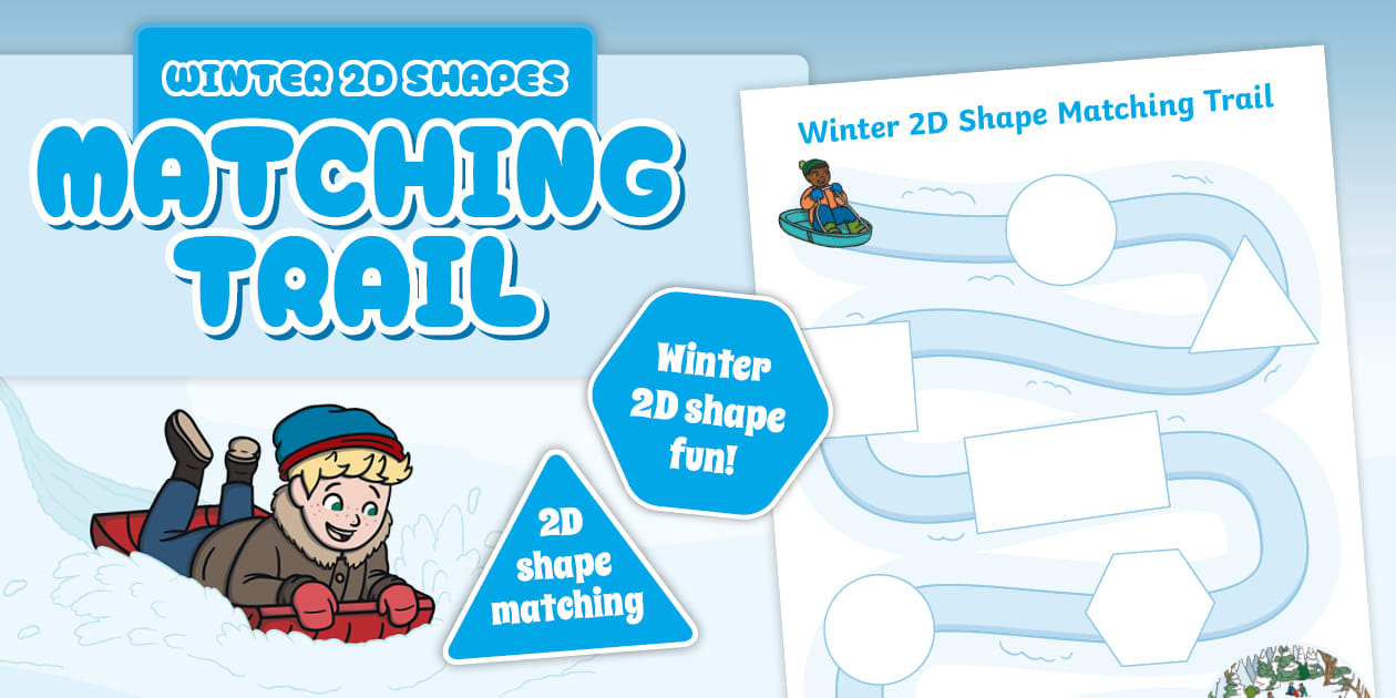 👉 Winter 2D Shape Matching Trail | Twinkl