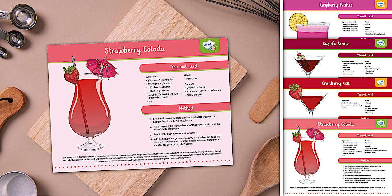 Valentine's Day Non-Alcoholic Mocktail Recipes | Twinkl Party