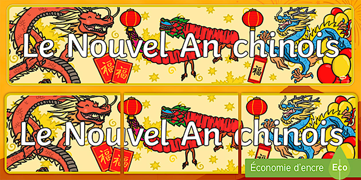 Banderole d'affichage : Le Nouvel An chinois - Twinkl