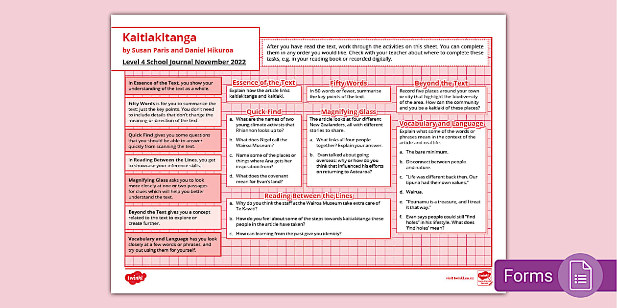 Level 4 (Year 7-8) November 2022 School Journal: Kaitiakitanga ...